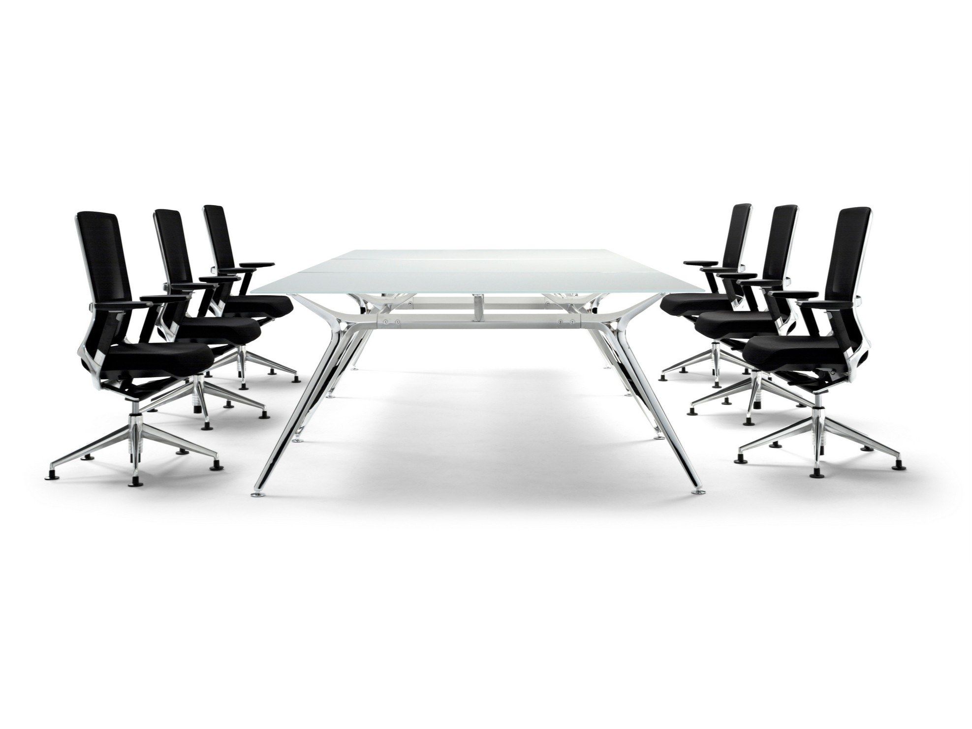 ARKITEK Rectangular glass meeting table By ACTIU | design Alegre Design