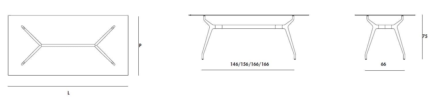 ARKOS | Rectangular table Arkos Collection By Sovet italia design Gianluigi Landoni