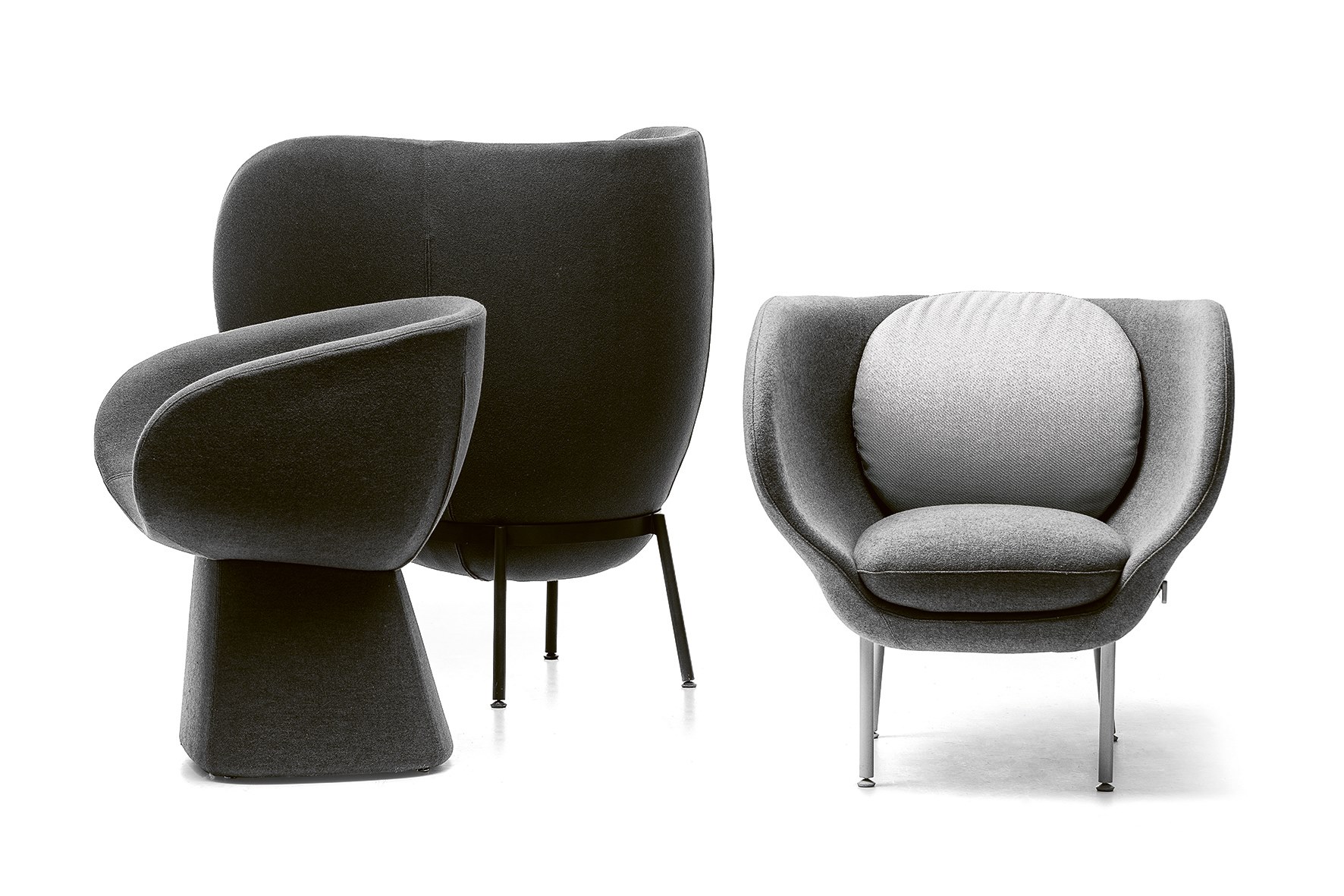 ARMADA Upholstered easy chair with armrests By Moroso | design Doshi Levien