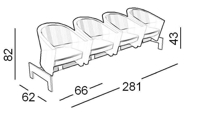 ARROW | Beam seating By Luxy design Stefano Getzel