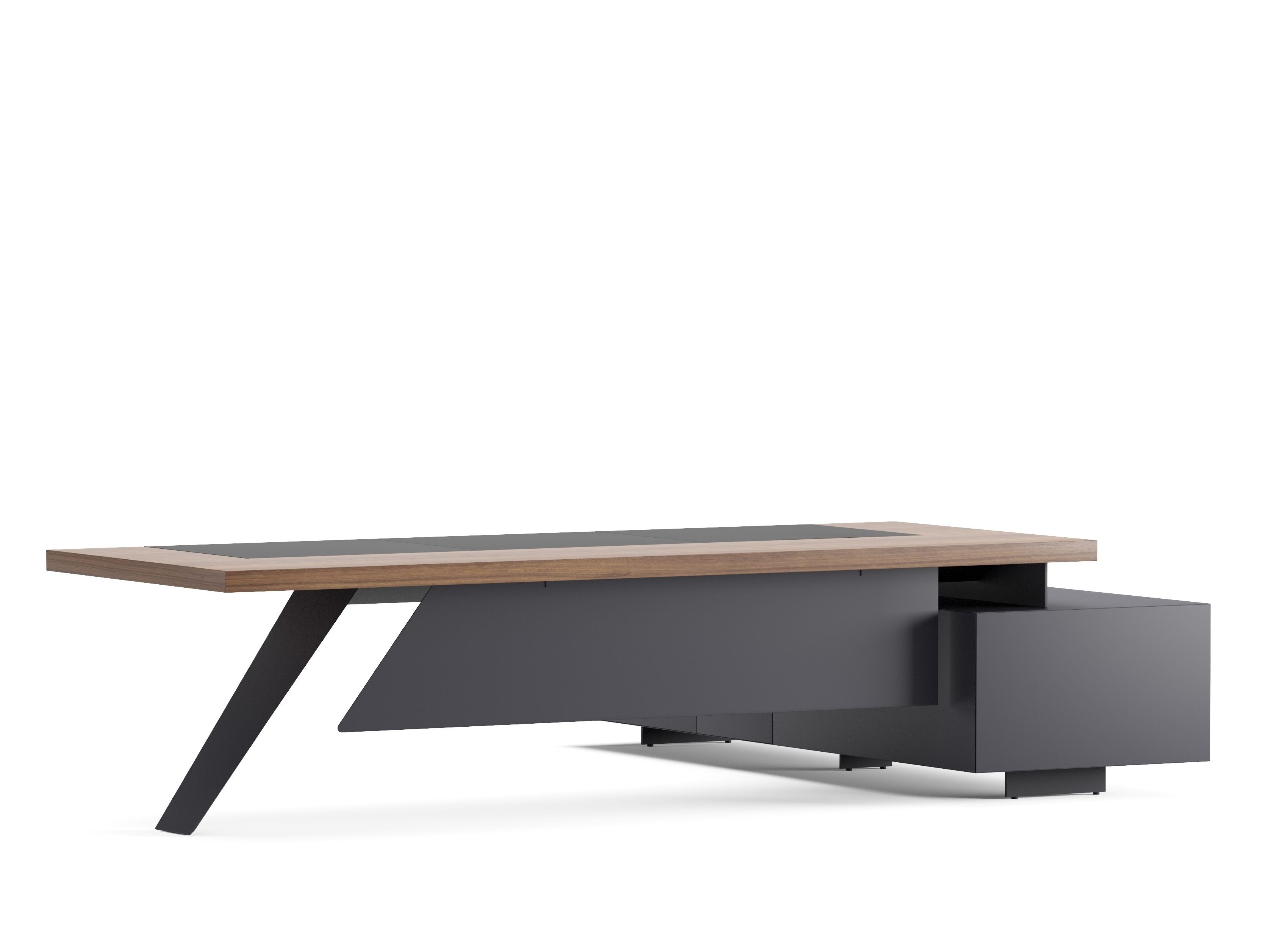 ARROW Wooden executive desk with shelves By Ersa | design Claudio Bellini