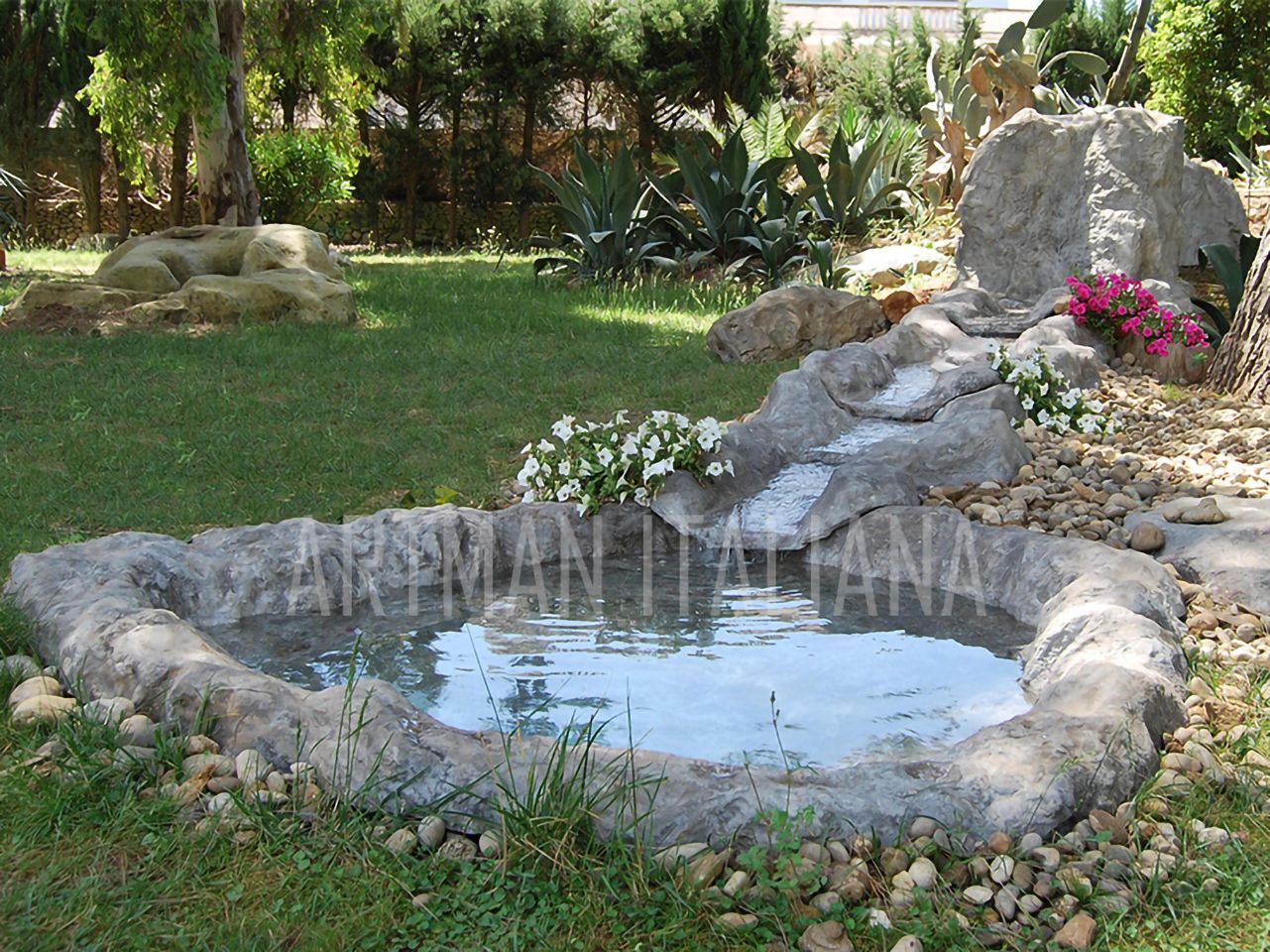 Fiberglass Cascade Fountain ARTIFICIAL STREAMS By ARTMAN ITALIANA