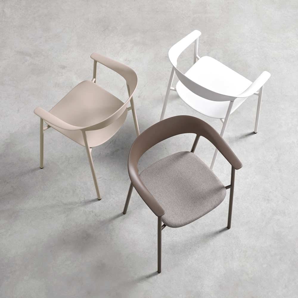 ARUM Stackable polypropylene chair with fabric seat By INCLASS | design ...