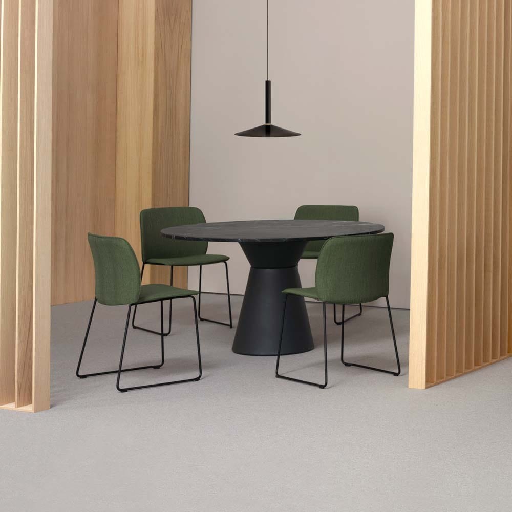 ARYN MAX Stackable sled base fabric chair By INCLASS | design Jonathan ...