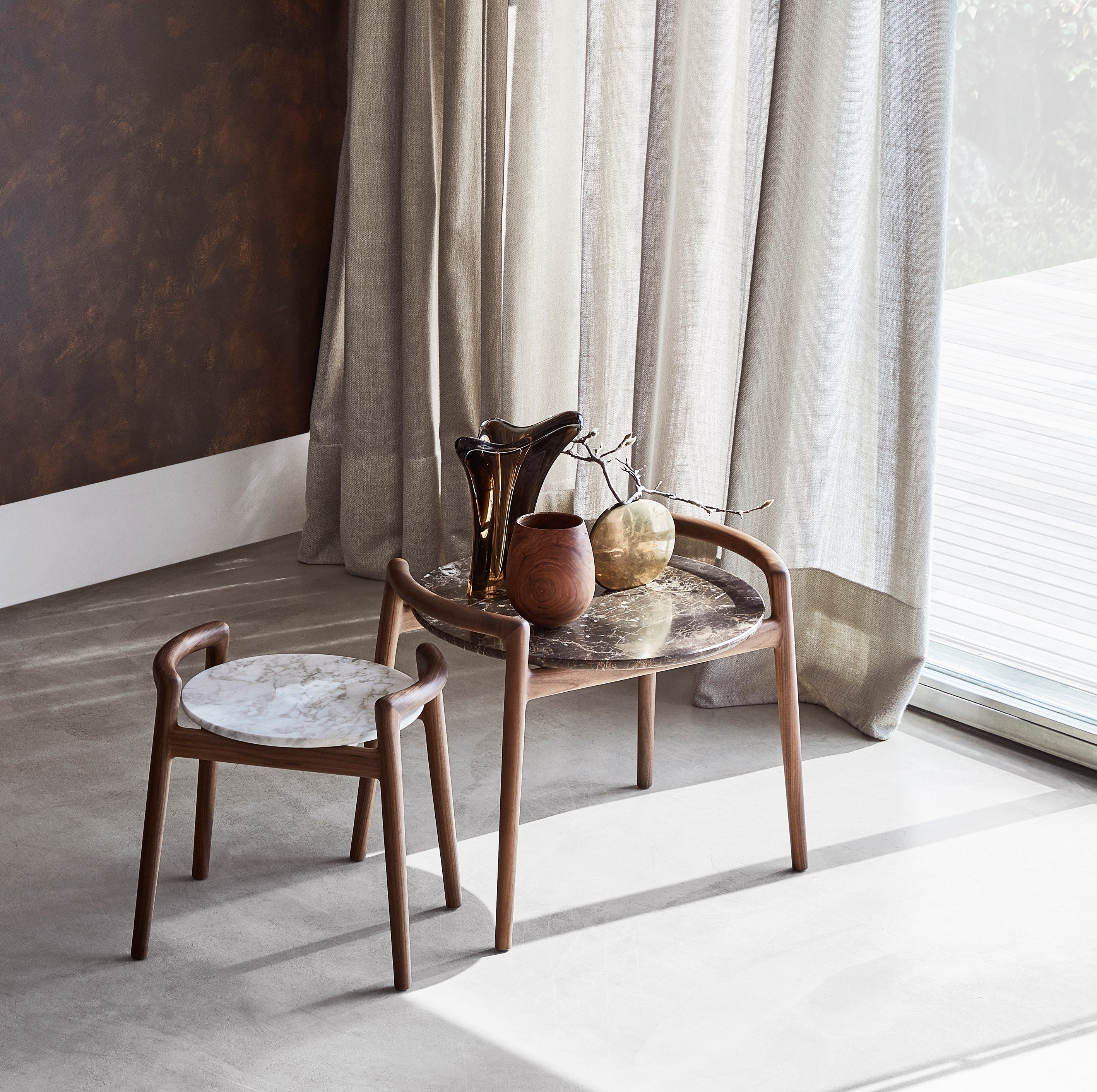 Round coffee table ASCANIO By Flexform design Antonio Citterio