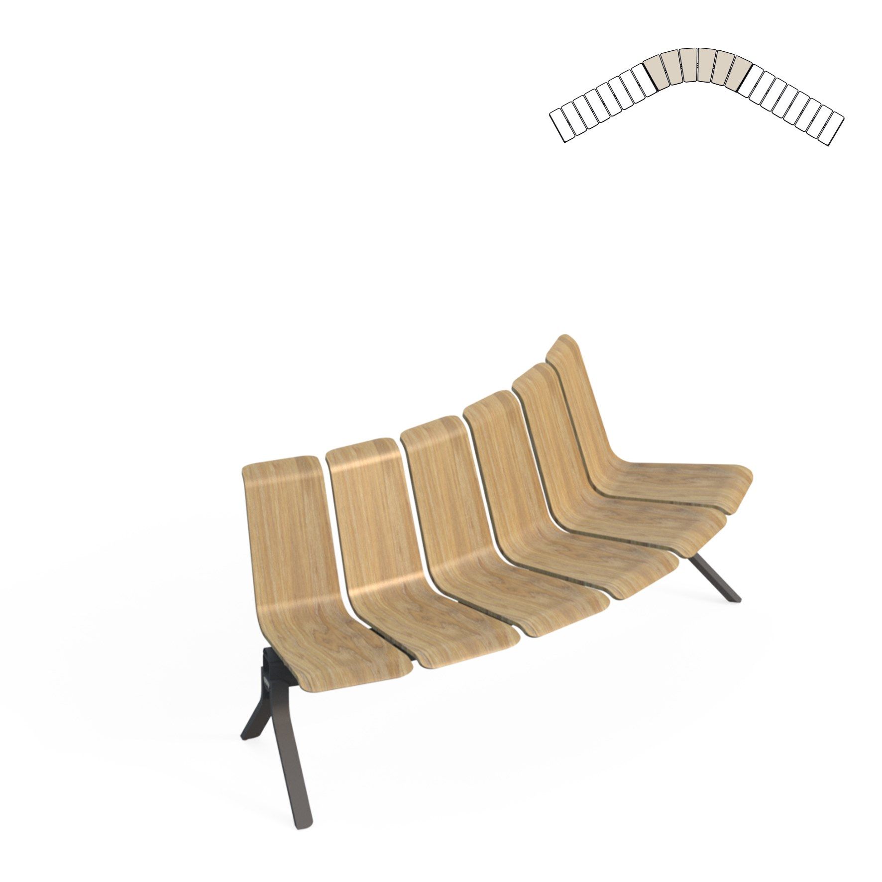 ASCENT BACK Modular multi-layer wood bench seating By Green Furniture ...