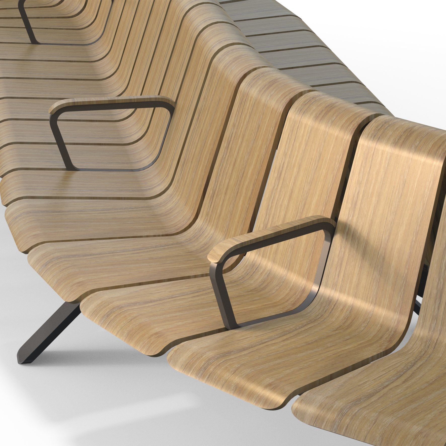 Modular multi-layer wood bench seating ASCENT DOUBLE BACK Ascent ...