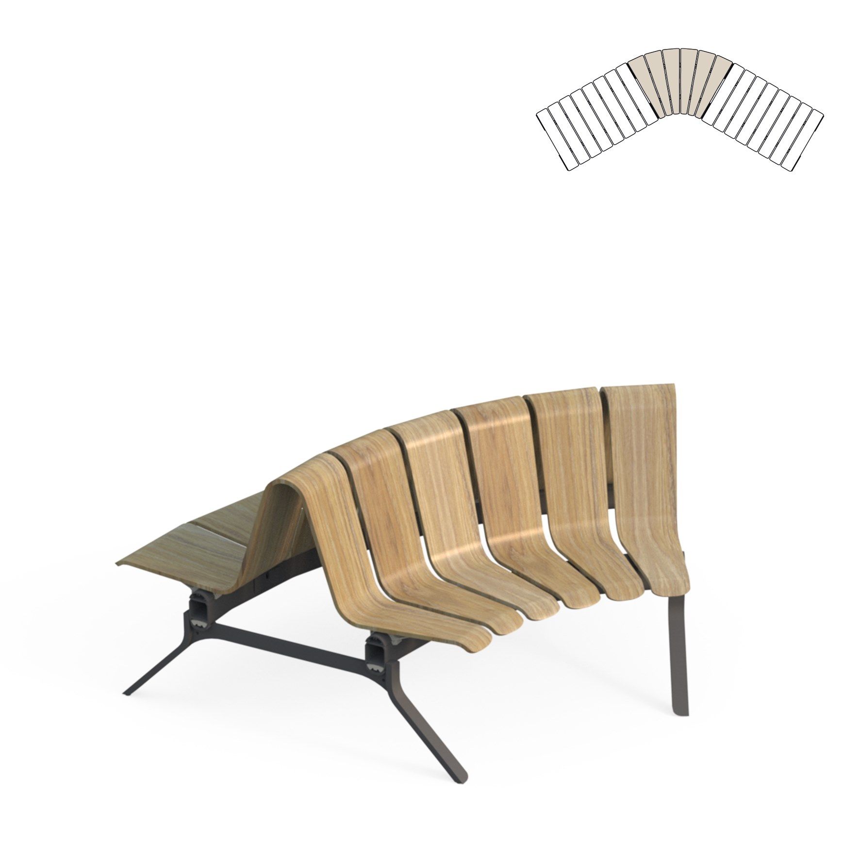 Modular multi-layer wood bench seating ASCENT DOUBLE BACK Ascent ...