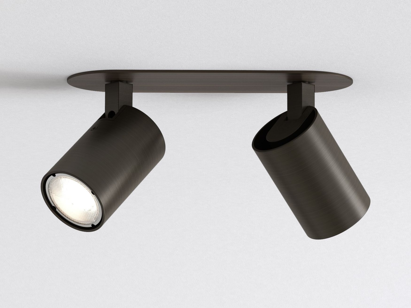 ASCOLI TWIN RECESSED Foco LED ajustable redondo de metal By Astro ...