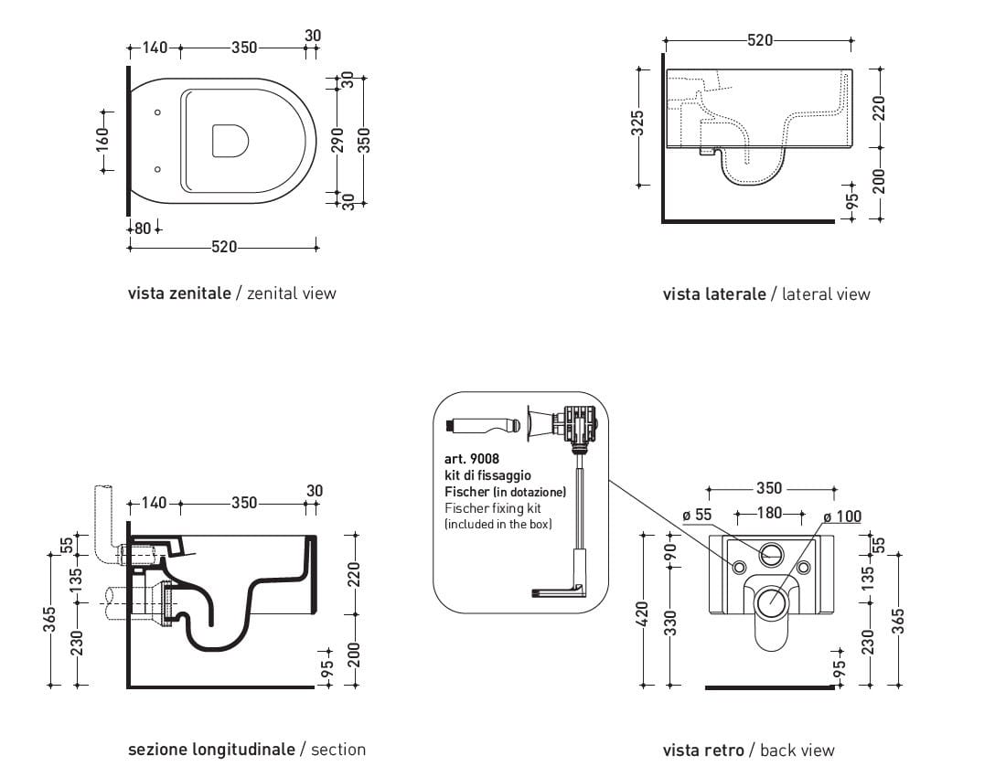 ASTRA | Wall-hung toilet By Ceramica Flaminia design Giulio Cappellini