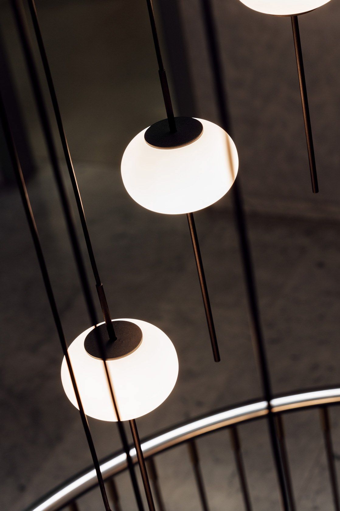 ASTROS LED opal glass pendant lamp By Milan Iluminación | design Martín Azúa