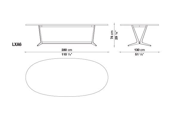 ASTRUM | Oval table By Maxalto design Antonio Citterio