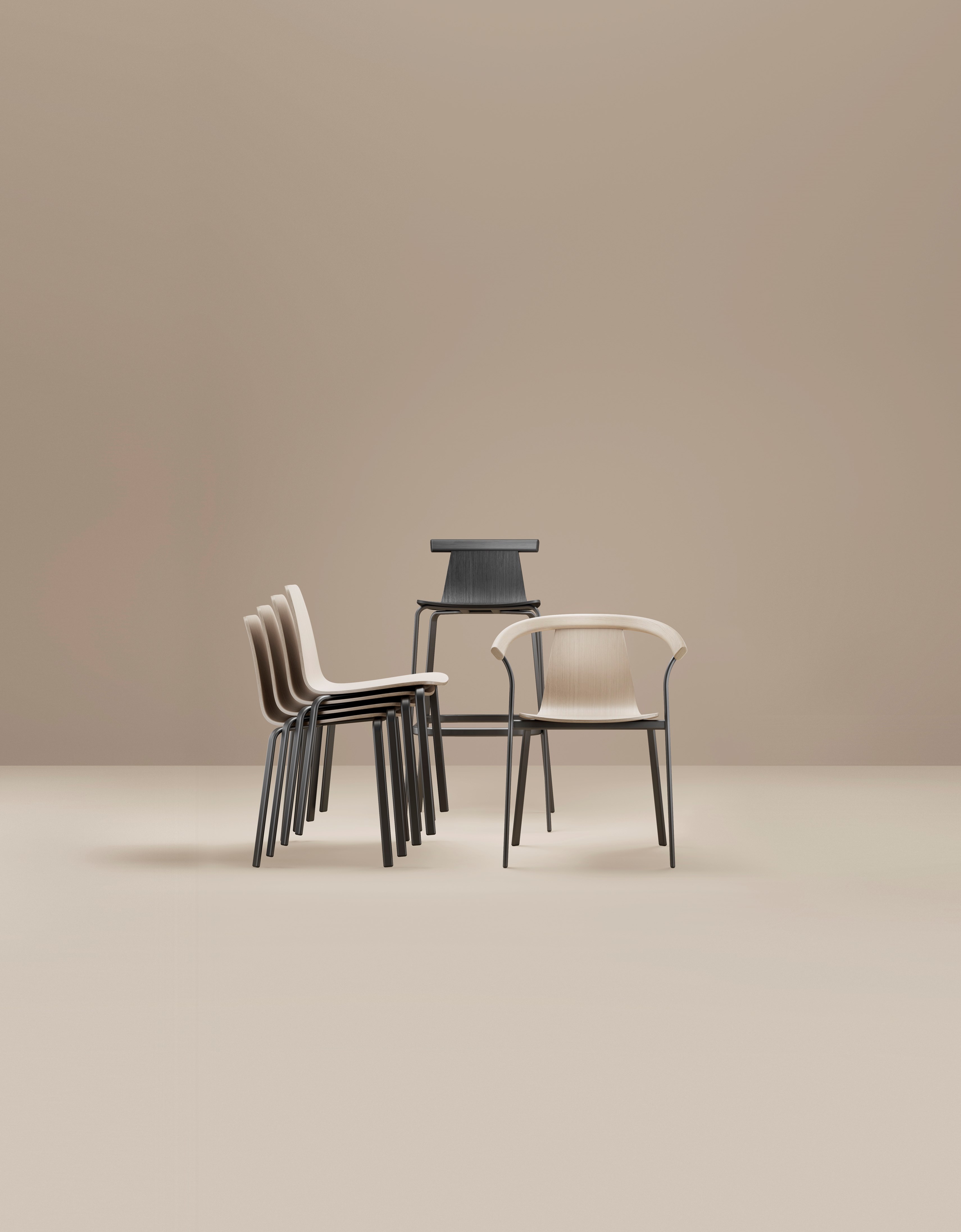 ATAL Stackable wooden chair By Alki | design Form Us With Love