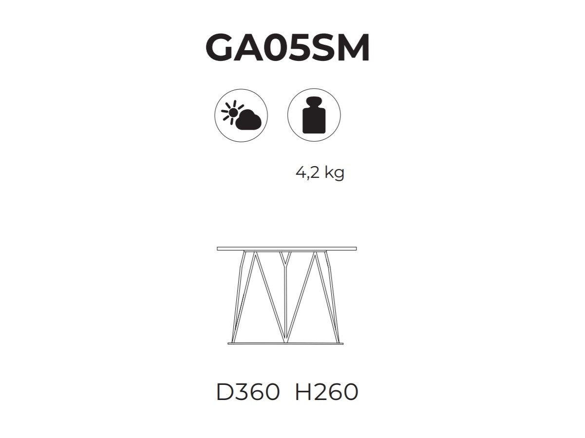 ATAMAN MESH | Coffee table Round HPL garden side table By Garda ...