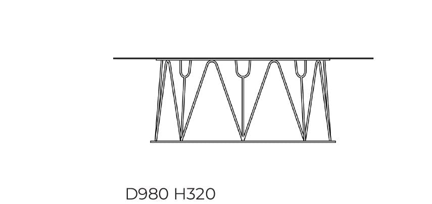 ATAMAN MESH | Low coffee table Low round powder coated steel coffee ...