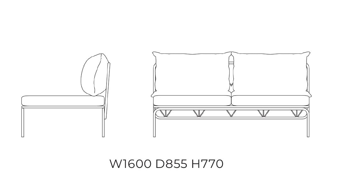 ATAMAN Fabric small sofa By Garda Furniture | design AM Studio