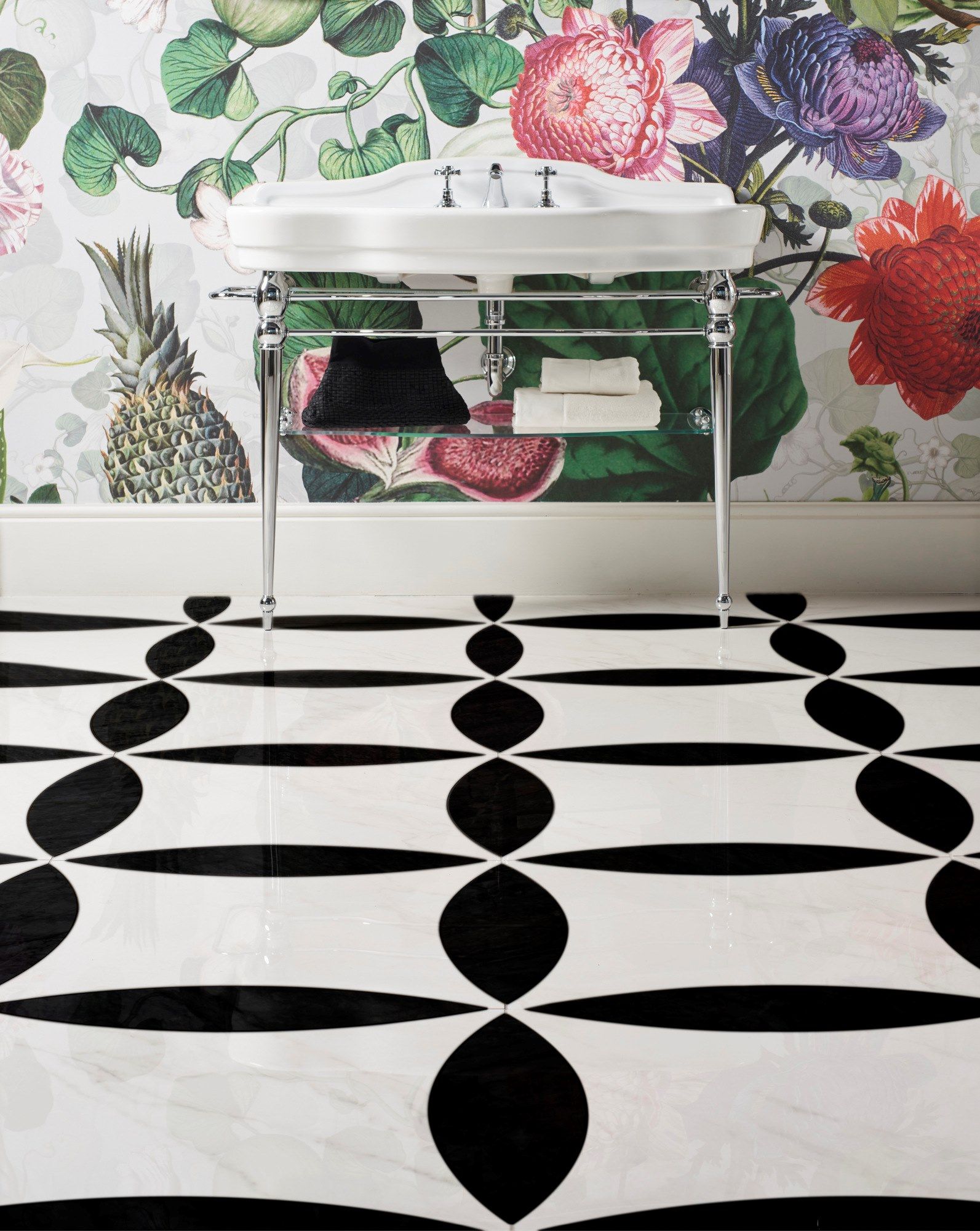 Porcelain stoneware flooring with marble effect ATELIER 18 By Devon&Devon