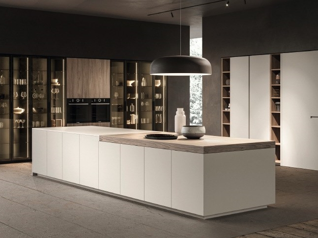 ATELIER Fitted kitchen with island By Aster Cucine