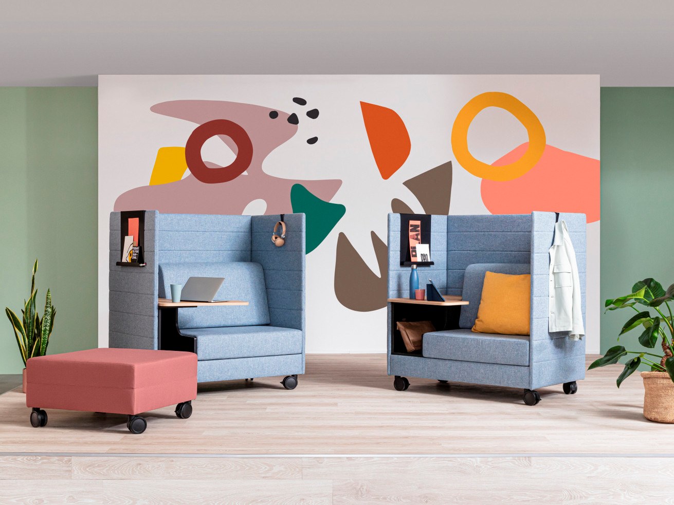 ATELIER | Sofa with castors By Dauphin design Rüdiger Schaack