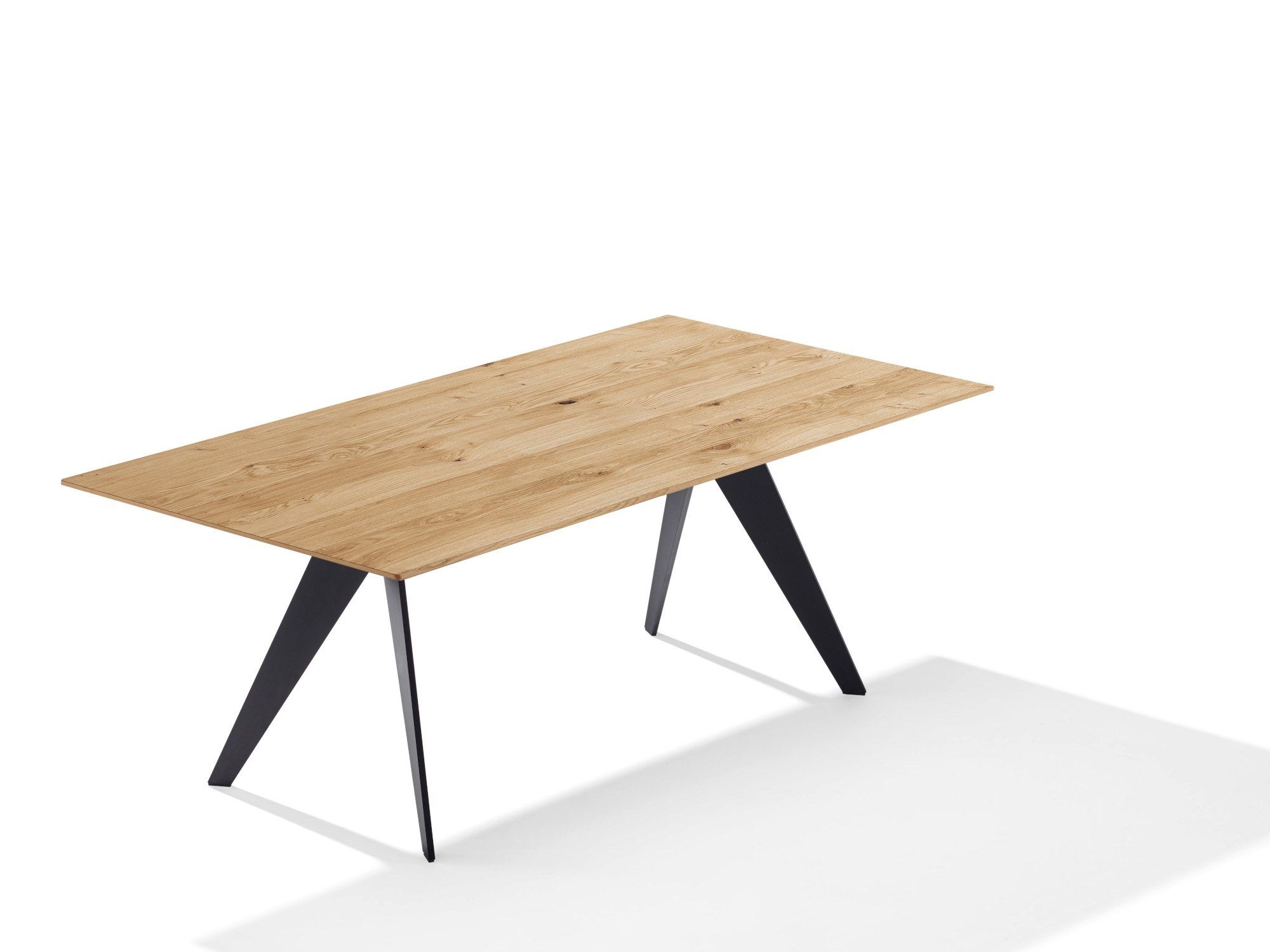 ATLAS - BASE 5 Extending rectangular wooden dining table By Draenert ...