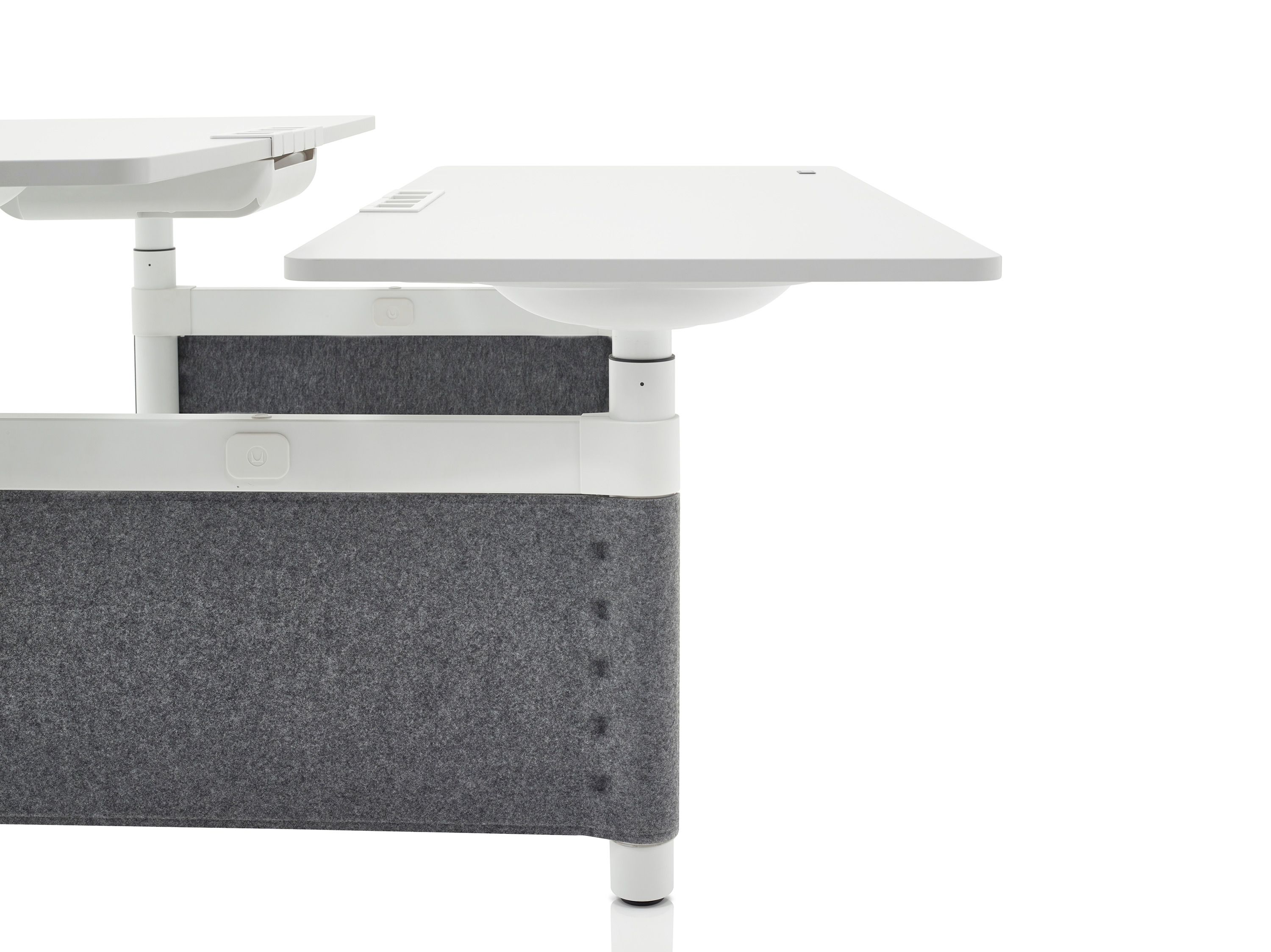 ATLAS OFFICE LANDSCAPE | Office desk with shelves Atlas Collection By ...