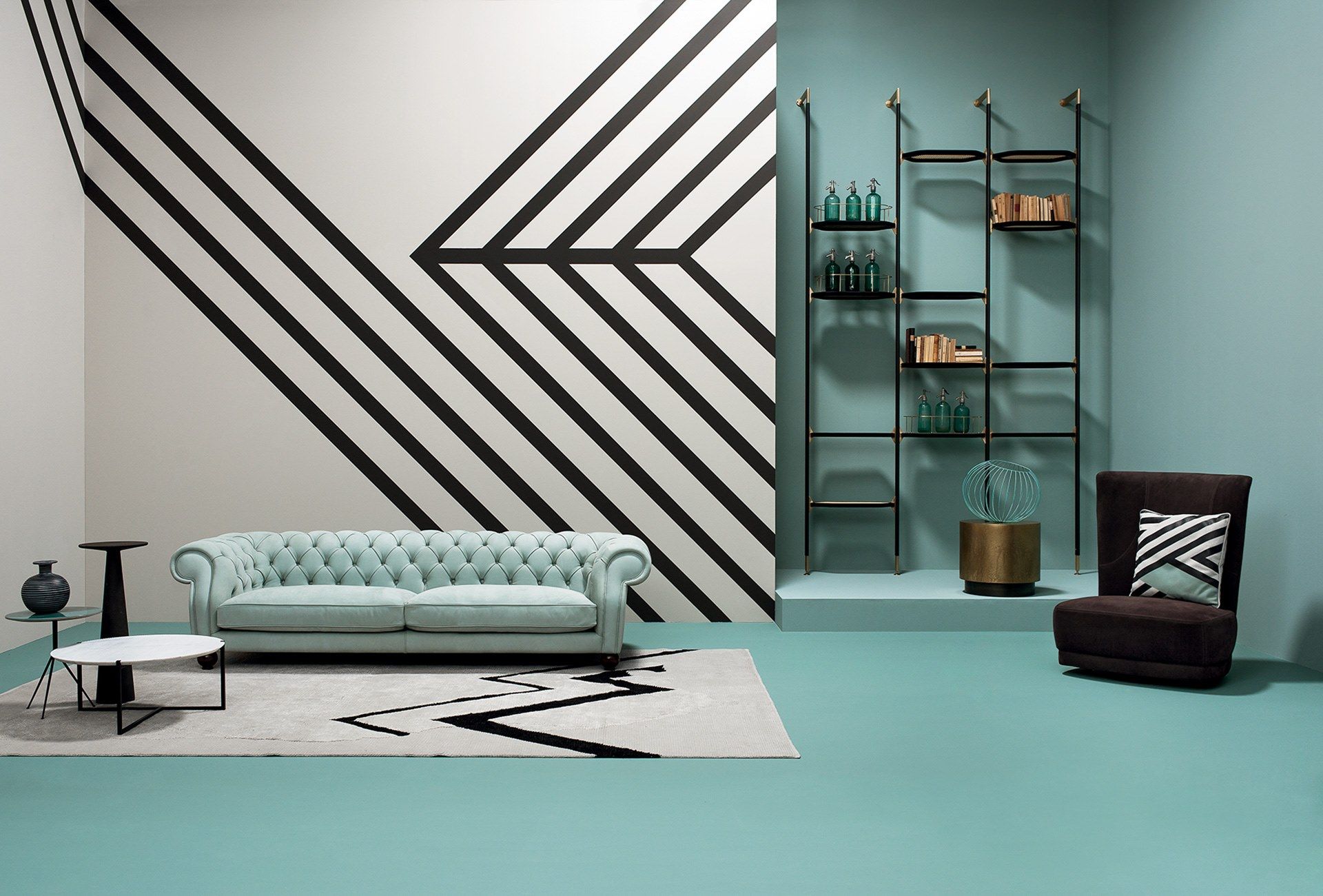 Rectangular fabric rug ATLAS PATTERN 2 By BAXTER