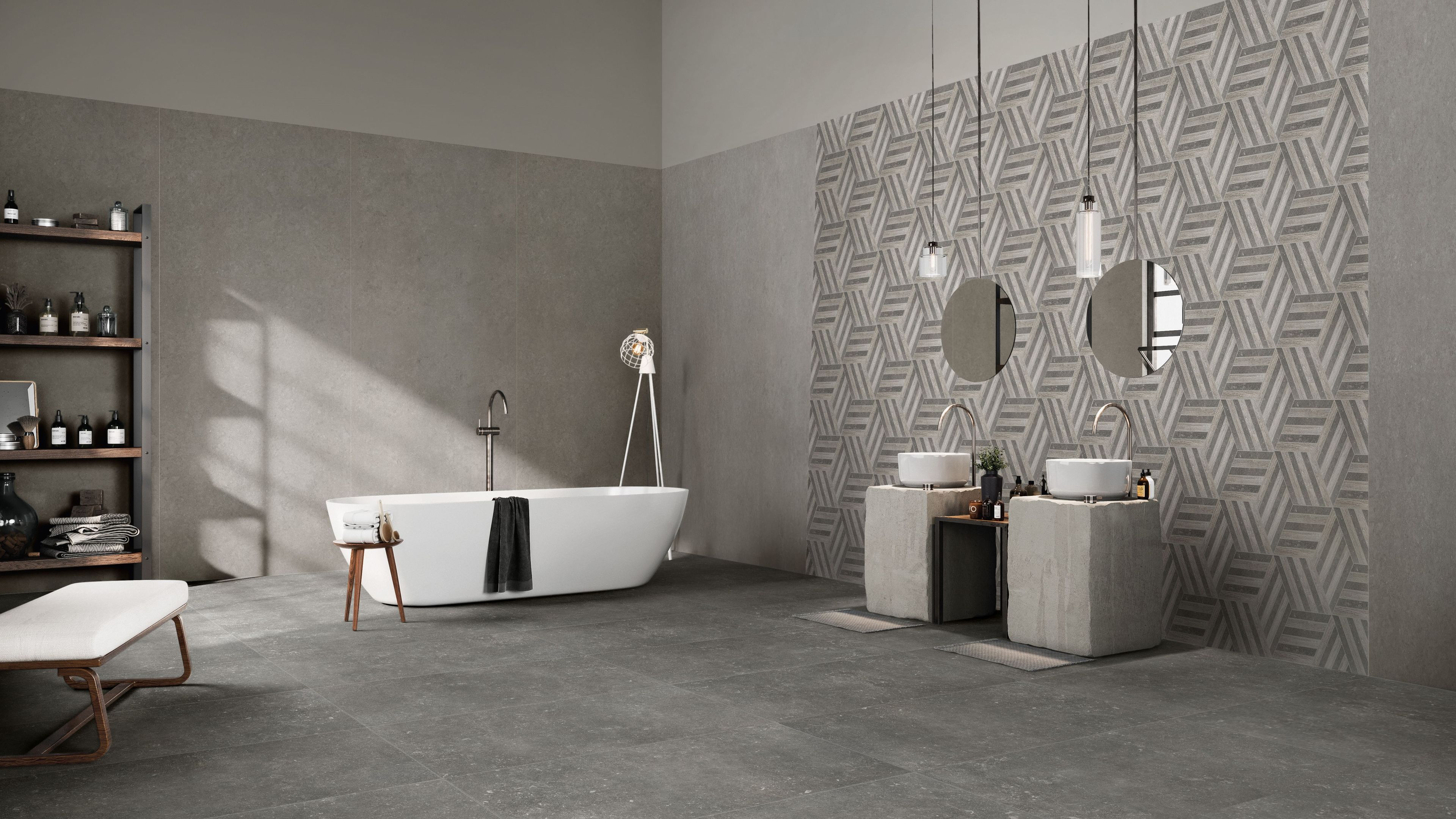Porcelain stoneware wall/floor tiles with stone effect ATMOSPHÈRES DE ...