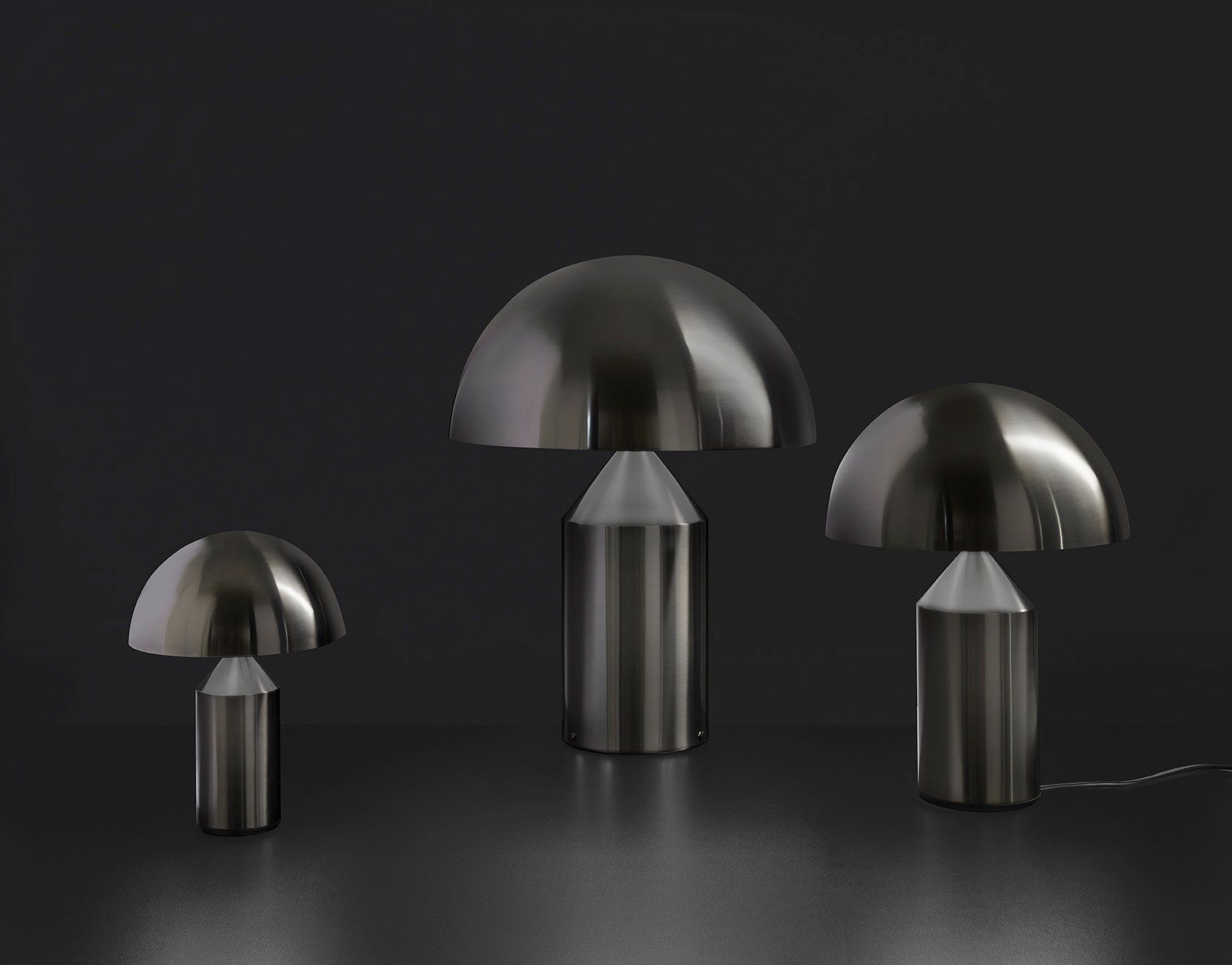 ATOLLO NICKEL Table lamp By Oluce | design Vico Magistretti