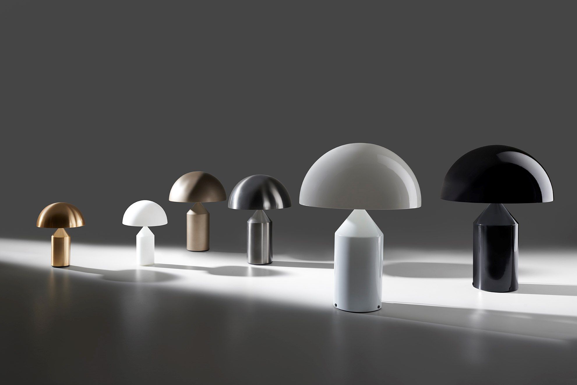 ATOLLO NICKEL Table lamp By Oluce | design Vico Magistretti