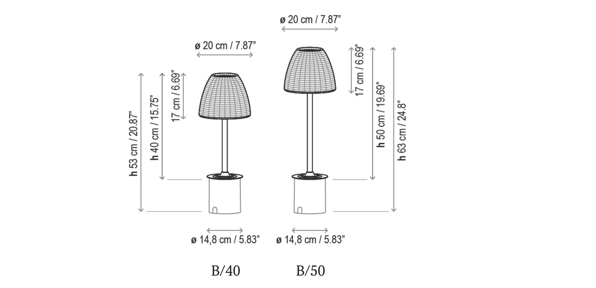 ATTICUS B/50 OUTDOOR Bollard light By Bover | design Joana Bover