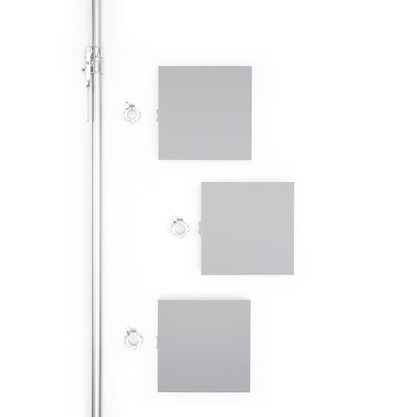 Floor-ceiling mounted Anodized aluminium bookcase AUDREY AUTOPOLE By ALU