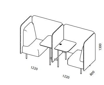 High-back fabric lobby chair AUGUST NOOK By SOFTREND