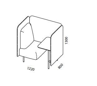High-back fabric lobby chair AUGUST NOOK By SOFTREND