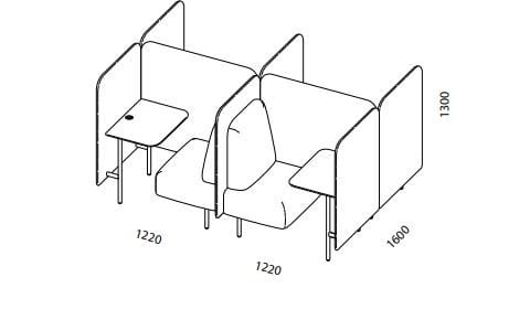 High-back fabric lobby chair AUGUST NOOK By SOFTREND