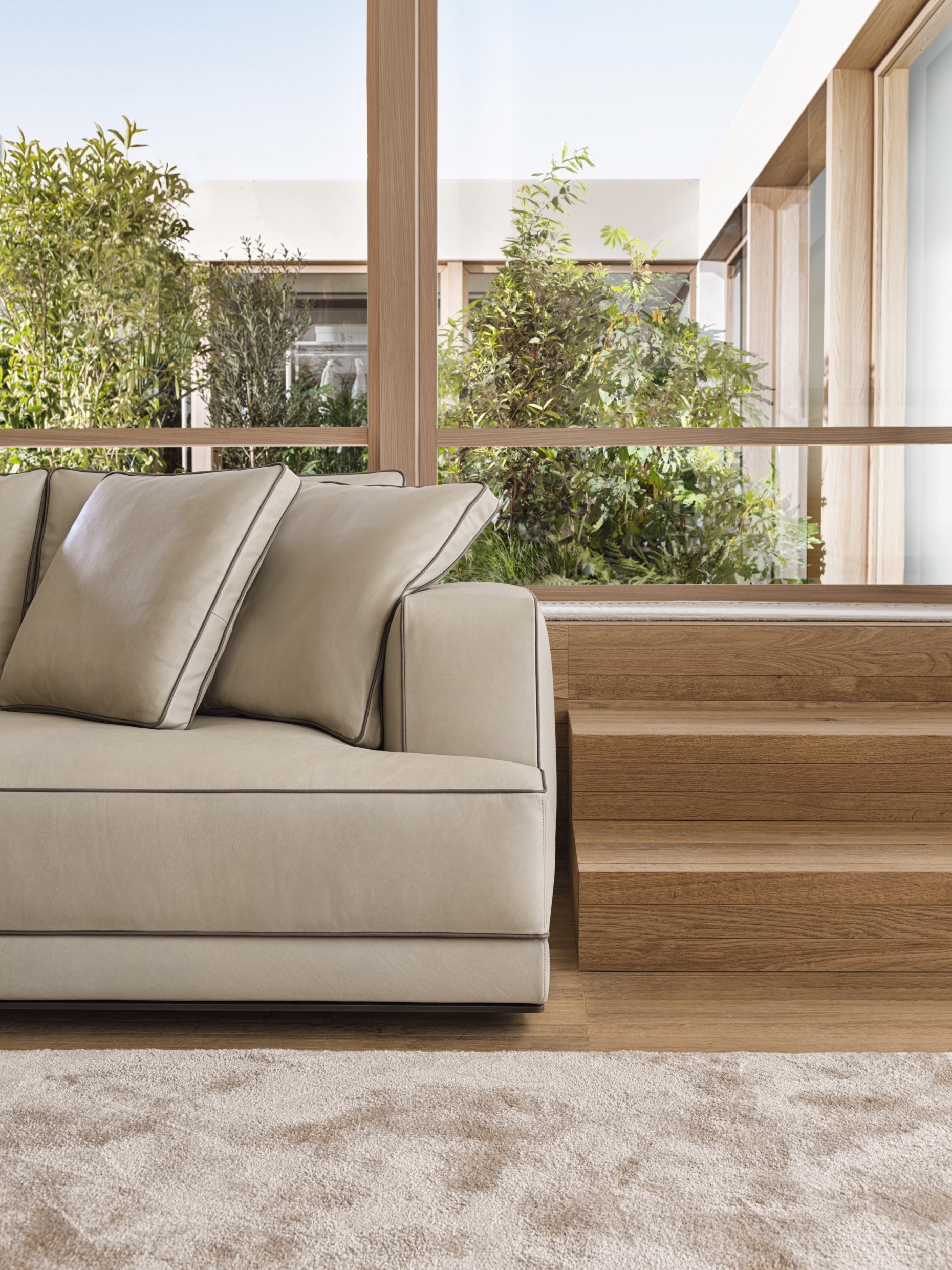 AUGUSTO 4 seater fabric sofa By Molteni & C. | design Vincent Van Duysen