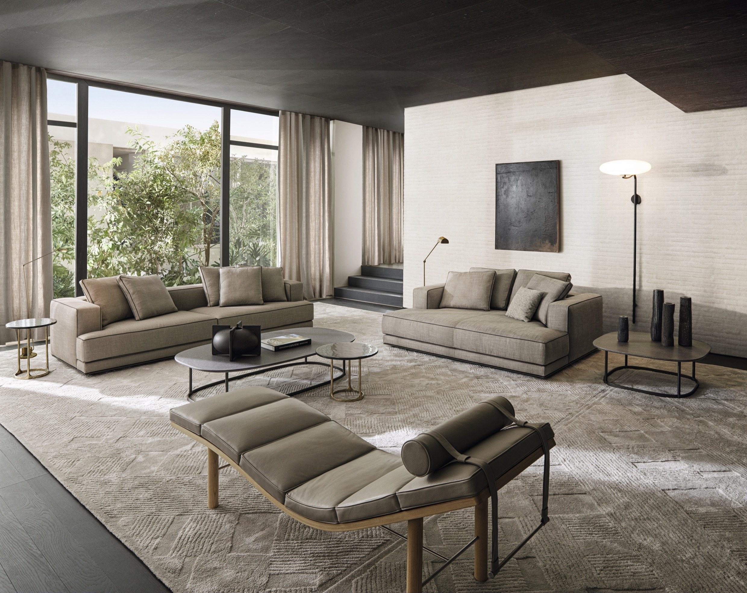 AUGUSTO 4 seater fabric sofa By Molteni & C. | design Vincent Van Duysen