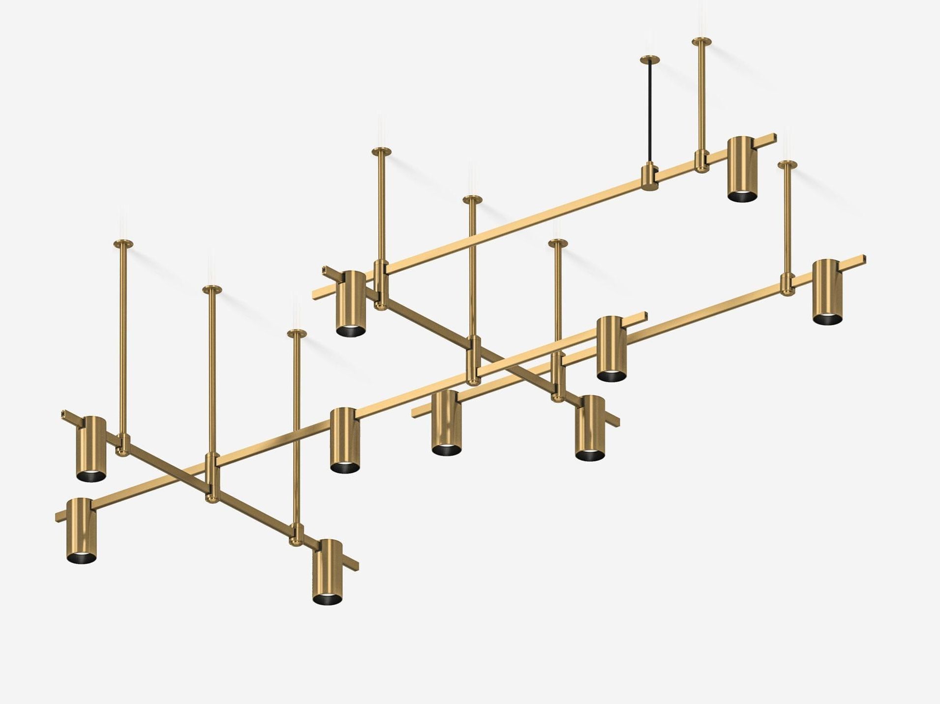 Satin brass track-Light AUROOM RECTANGULAR By Centrsvet