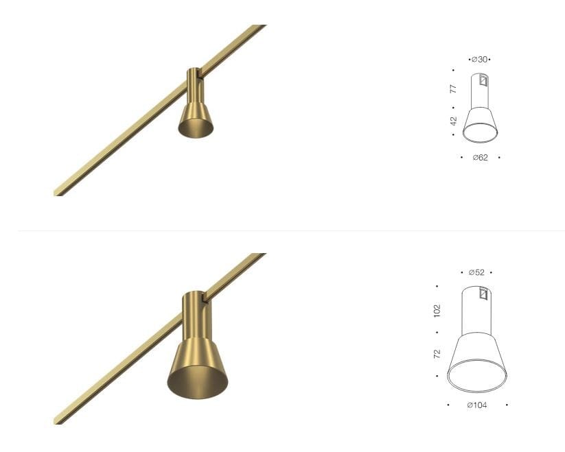 Brass Track-Light AUROOM X By Centrsvet design Dima Loginoff