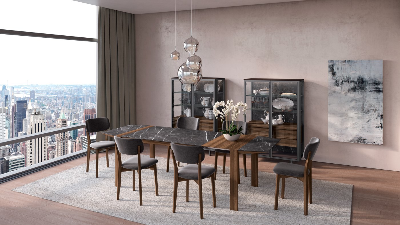 AURORA 02 | Display cabinet Wood and glass display cabinet By Febal Casa
