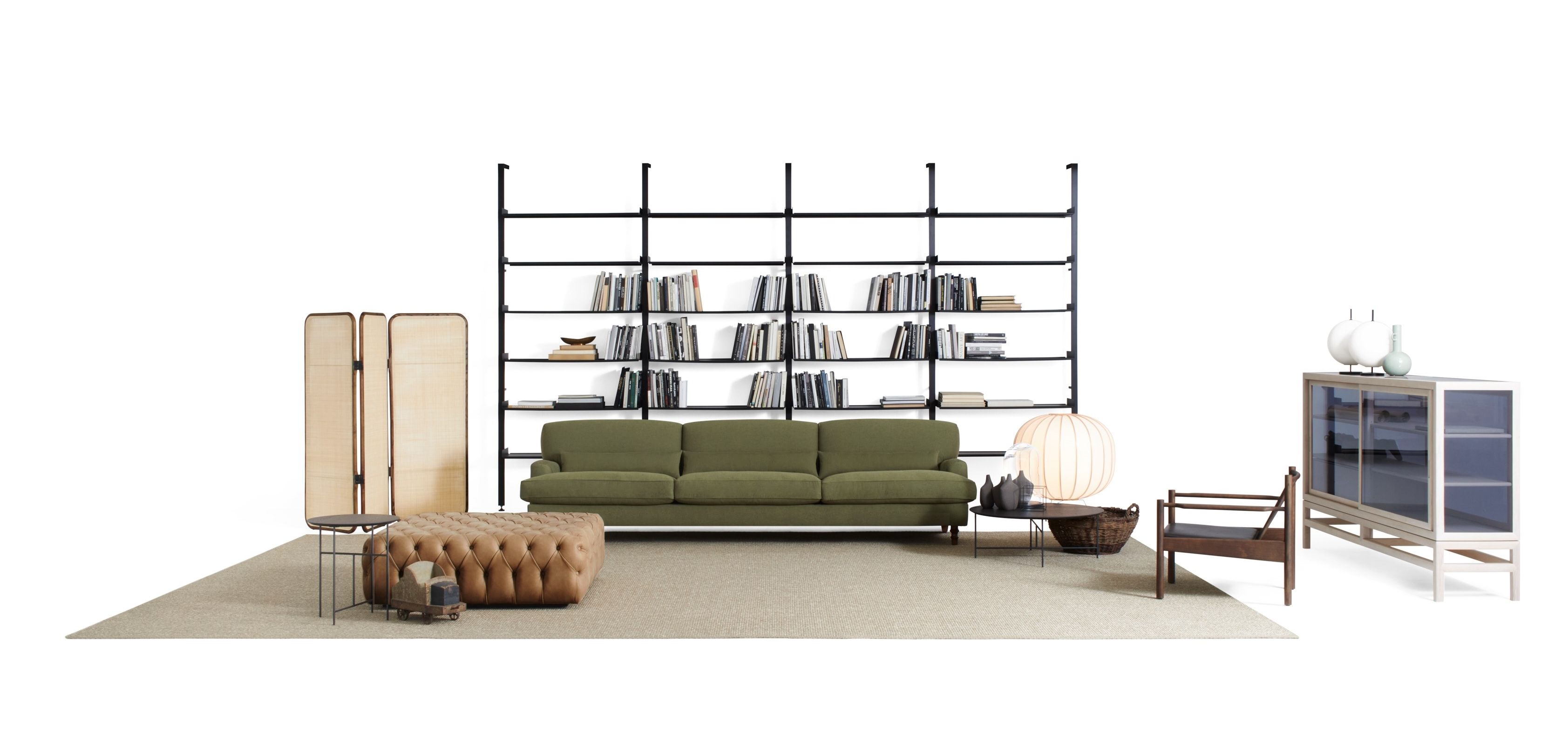 AVA Ash and Vienna straw screen By De Padova | design David Lopez Quincoces