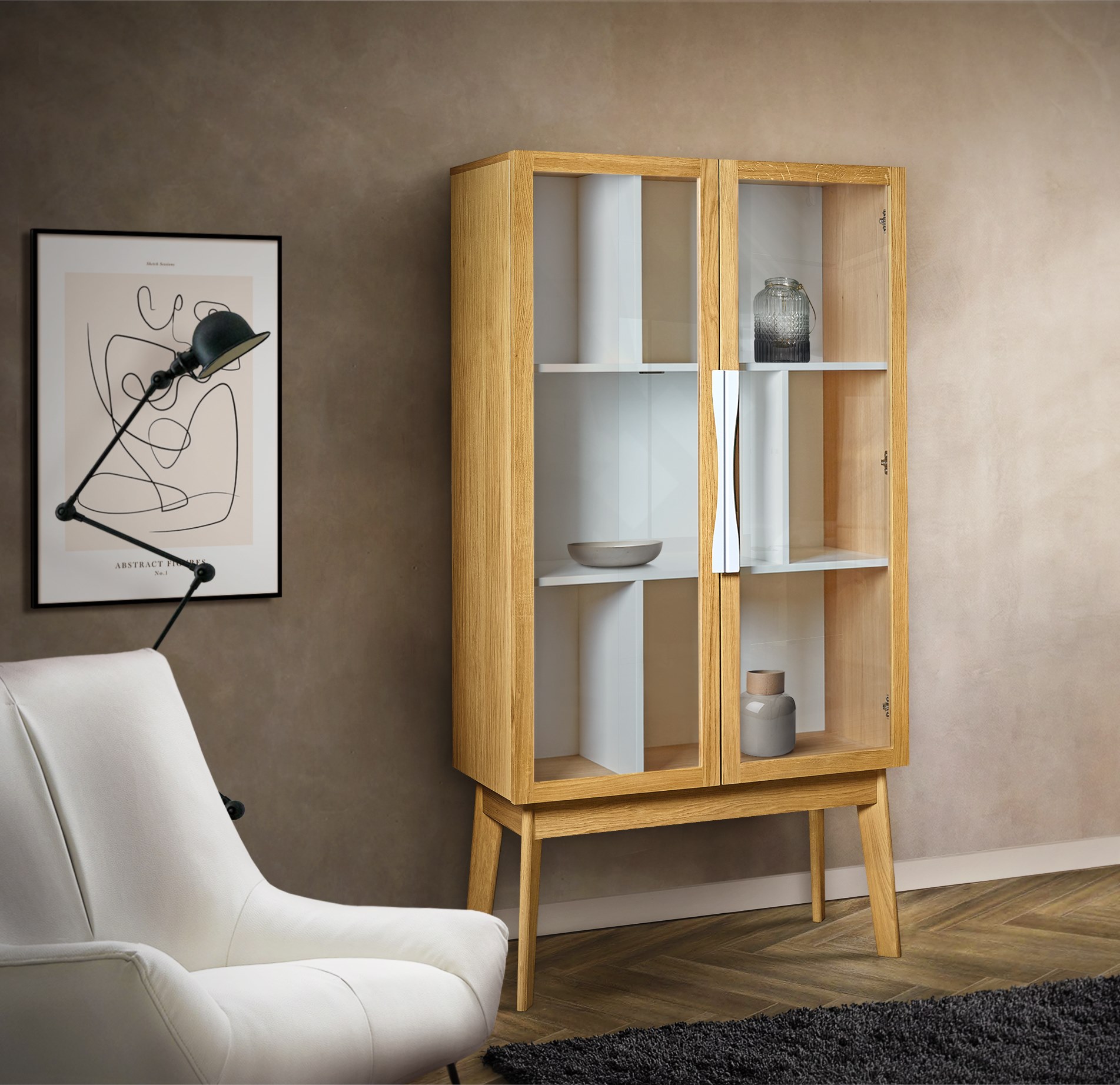 AVON | Display cabinet Wood veneer display cabinet By Woodman