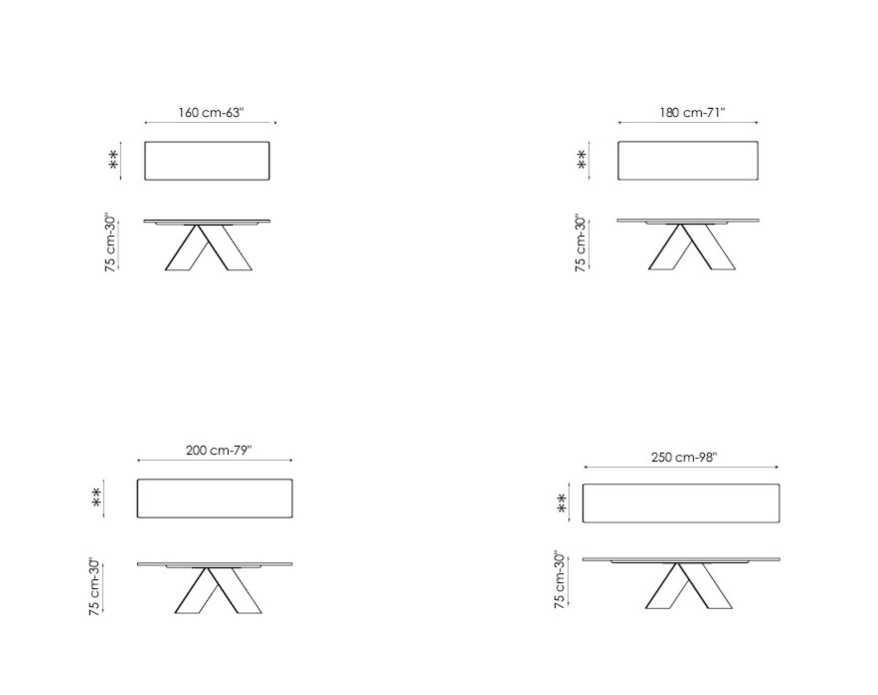 AX | Ceramic console table Ax Collection By Bonaldo design Gino Carollo