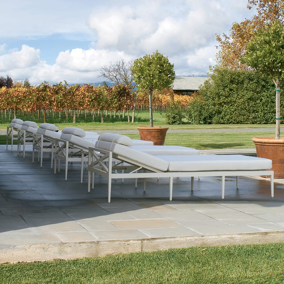 AZIMUTH CROSS | Sun lounger Powder coated aluminium sun lounger By ...