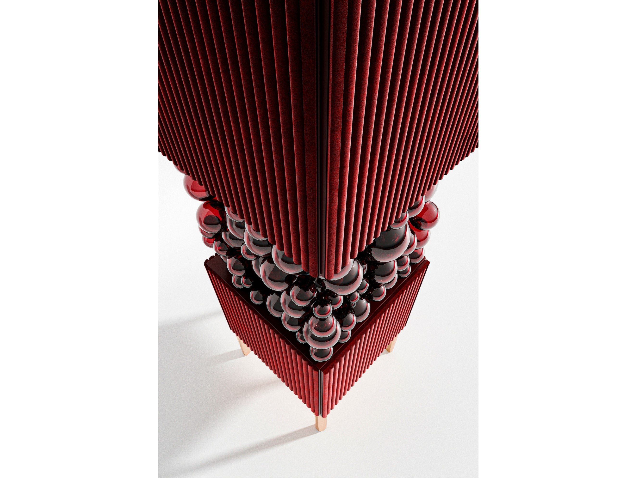 BUBBLES Wood and glass highboard with doors By Panoptikum Collections ...