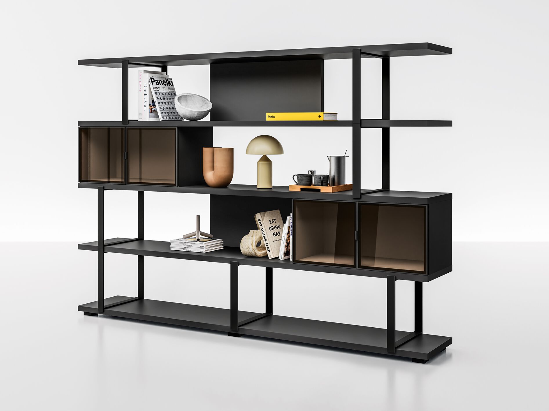 GATE | Glass office shelving Office shelving By About Office
