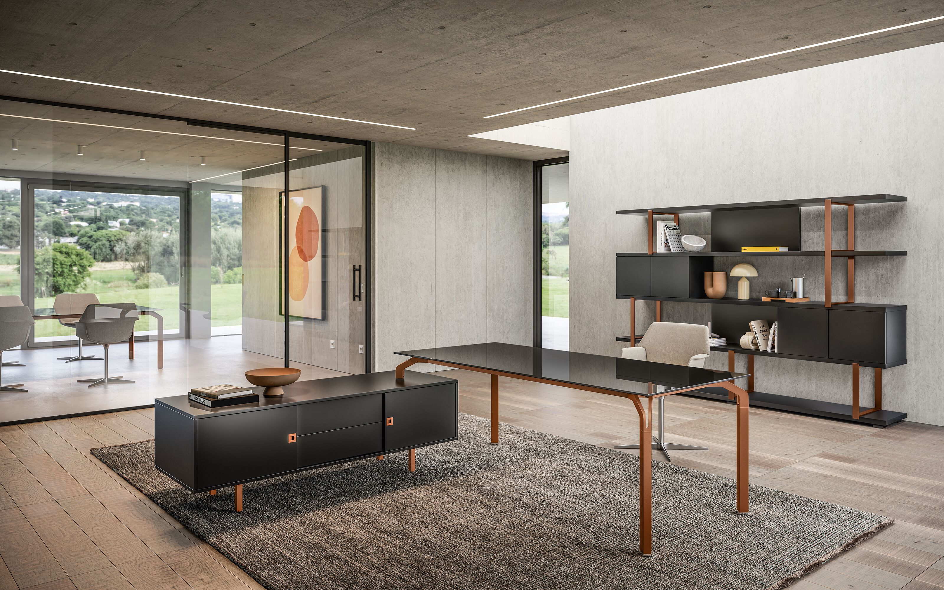 GATE | Glass office shelving Office shelving By About Office