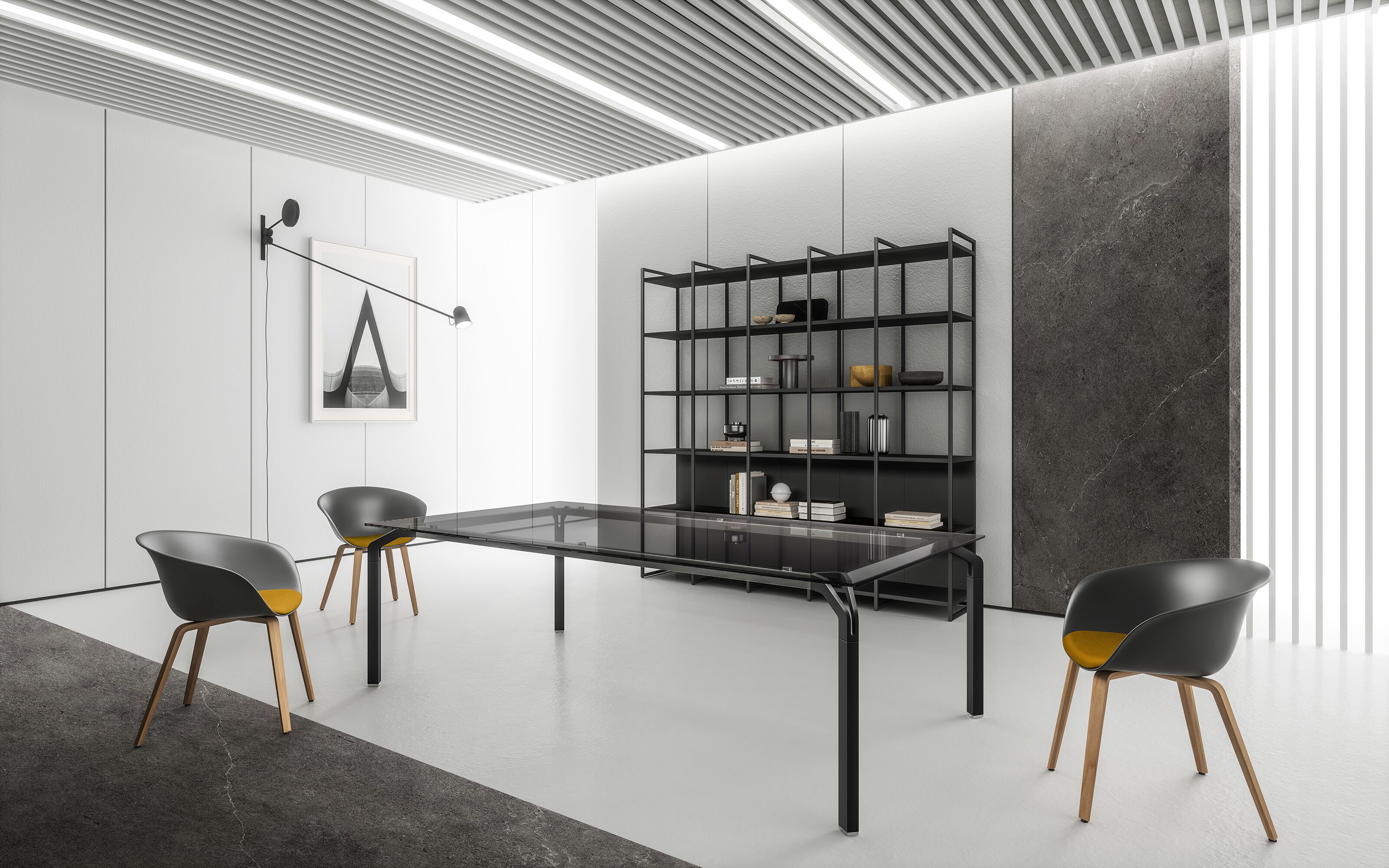 YOGA Glass office desk / meeting table By About Office