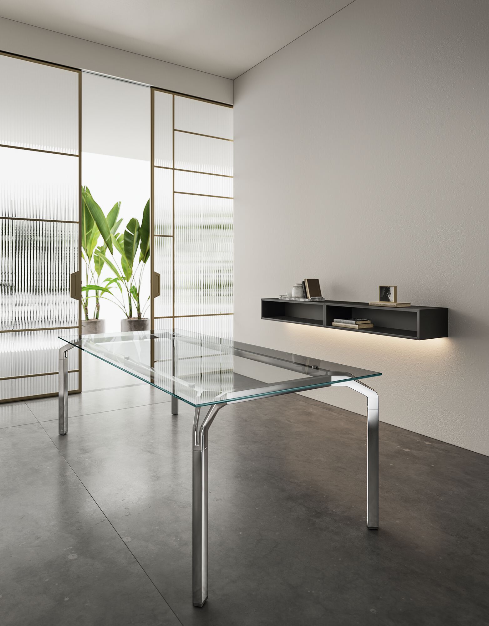 YOGA Glass office desk / meeting table By About Office