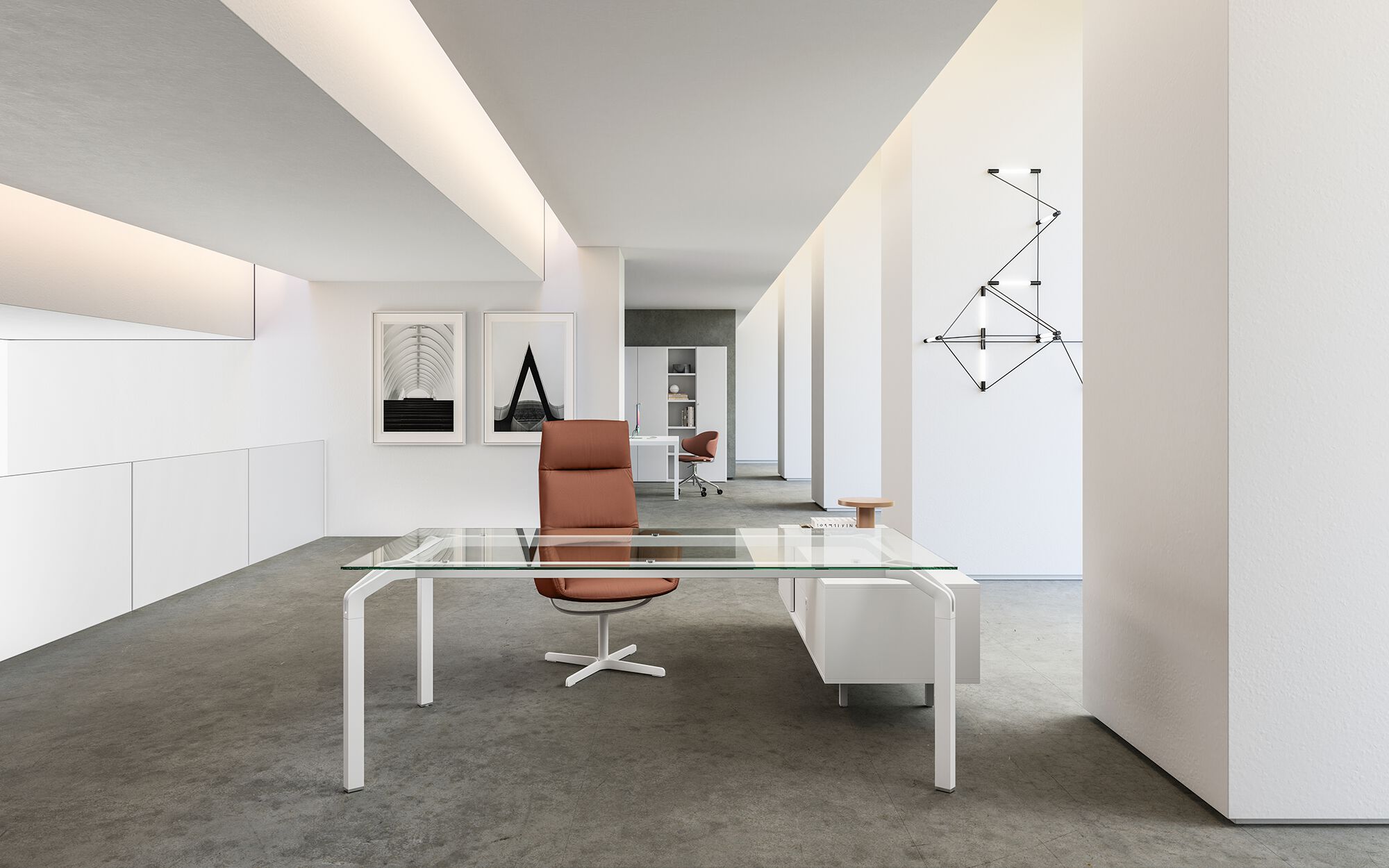 YOGA Glass office desk / meeting table By About Office