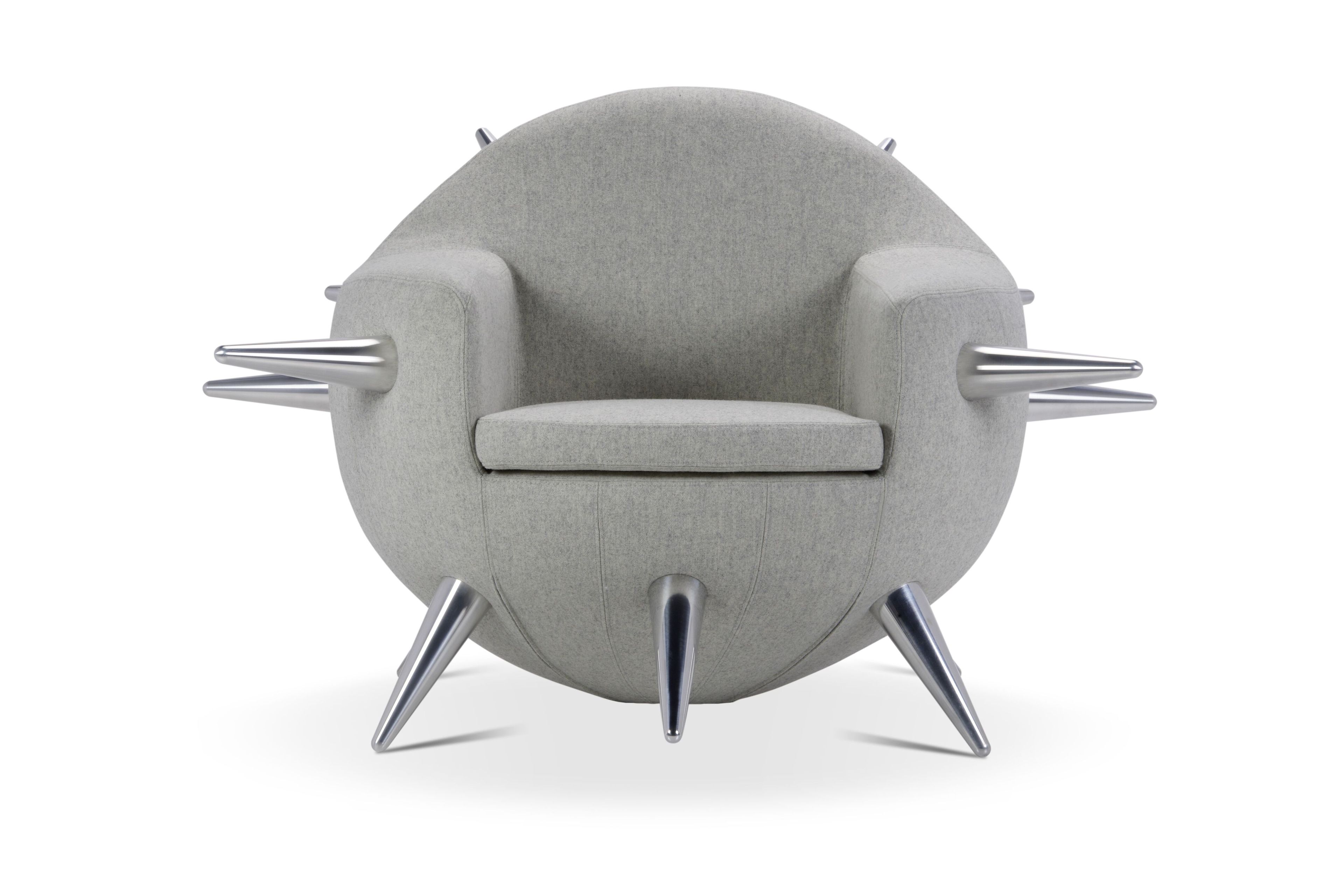 BOMB Fabric armchair with armrests By Adrenalina | design Simone Micheli